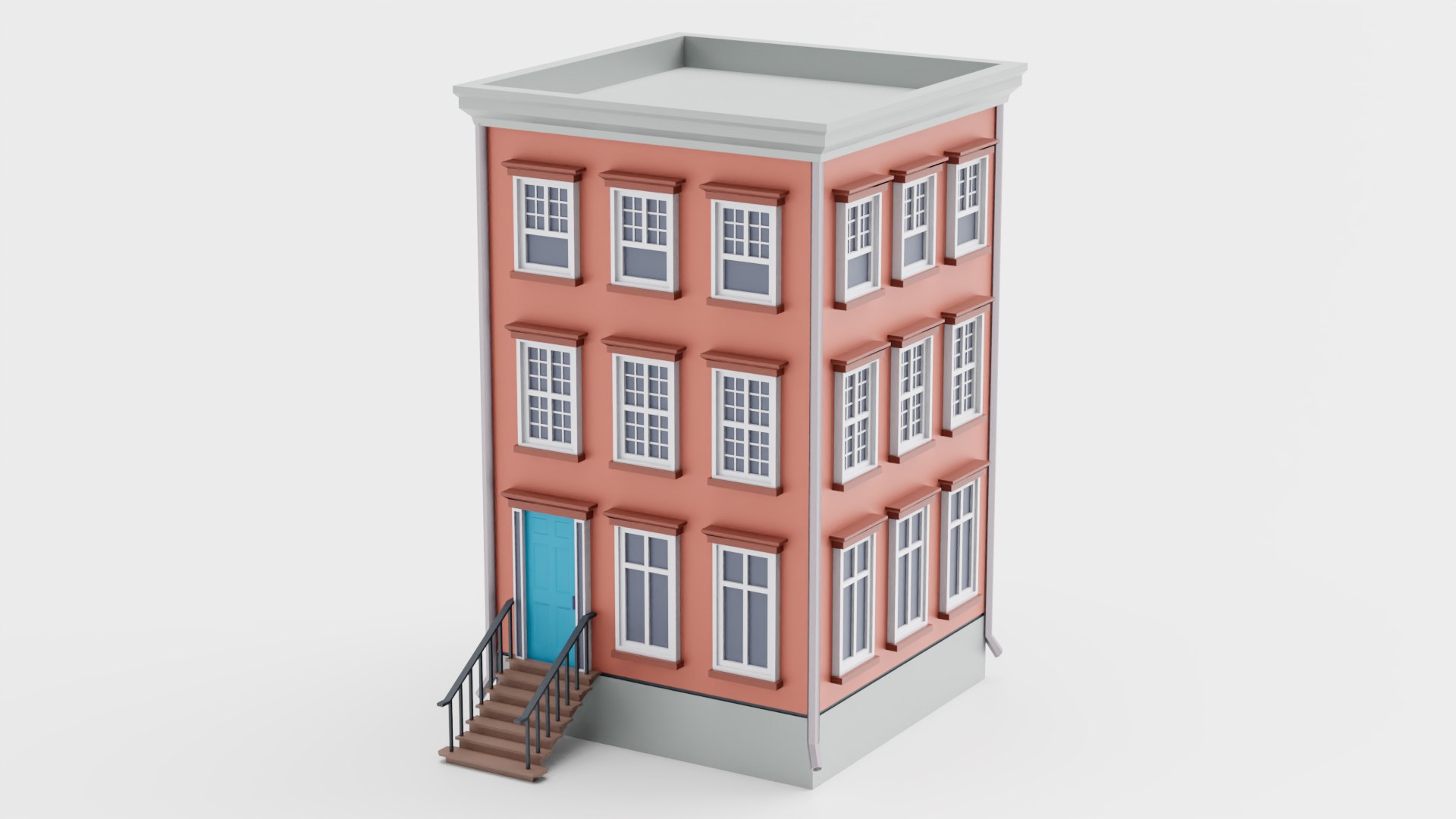 Low Poly Cartoon Building 01 3D Model - TurboSquid 1870508