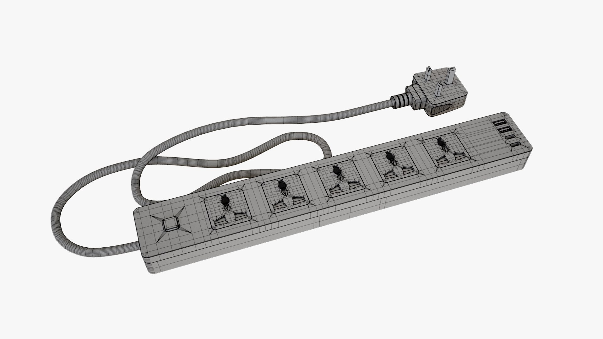 5-Way Extension Lead 3D Model - TurboSquid 2114723