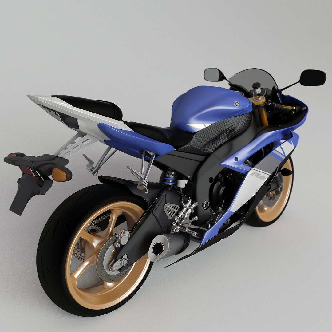 3d Model Yamaha R6 Motorcycle Engine
