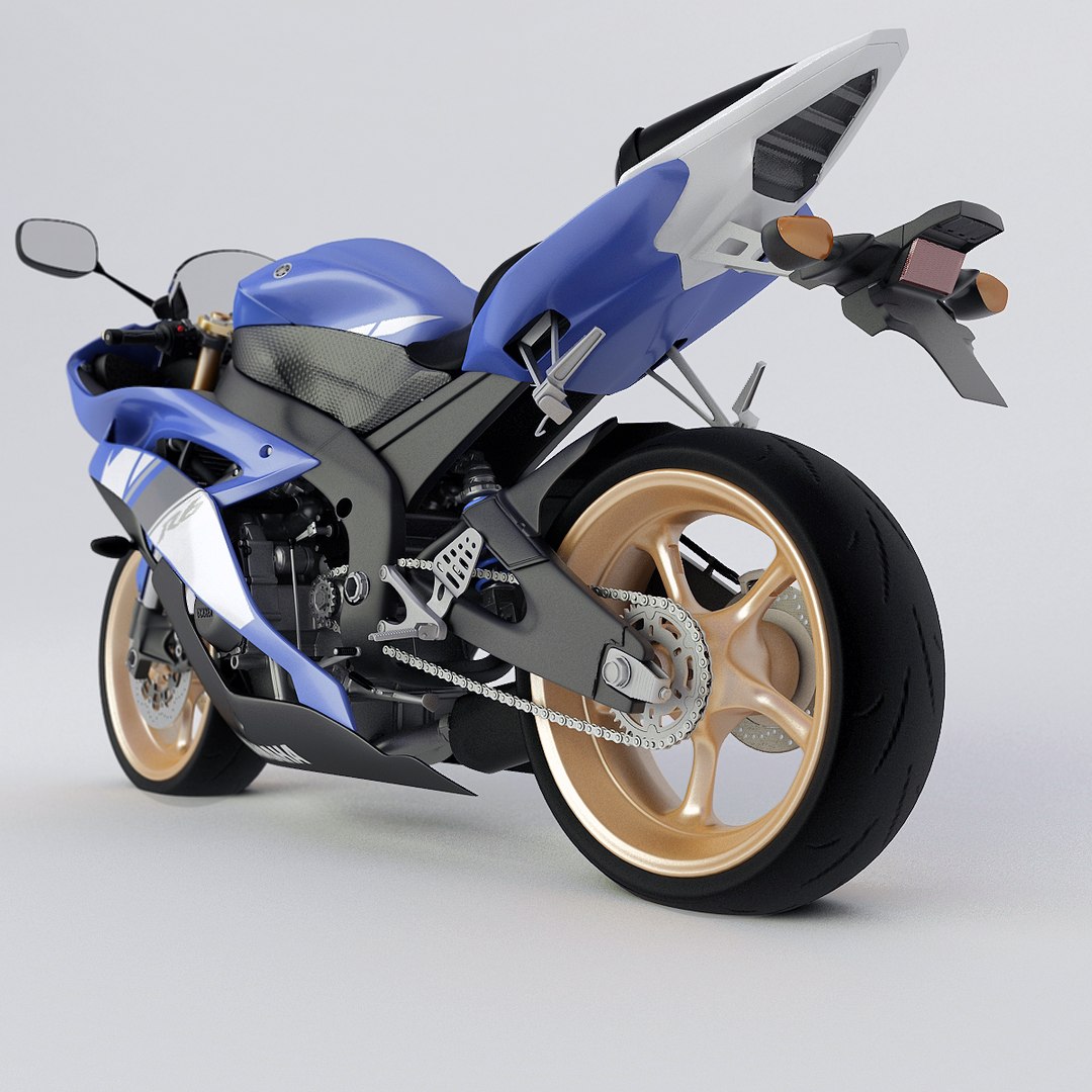 3d Model Yamaha R6 Motorcycle Engine