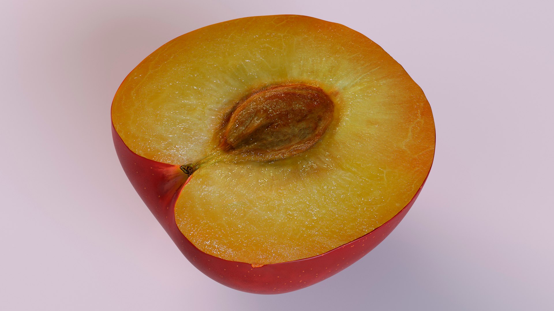 3D Plum Cut In Half - TurboSquid 2174751