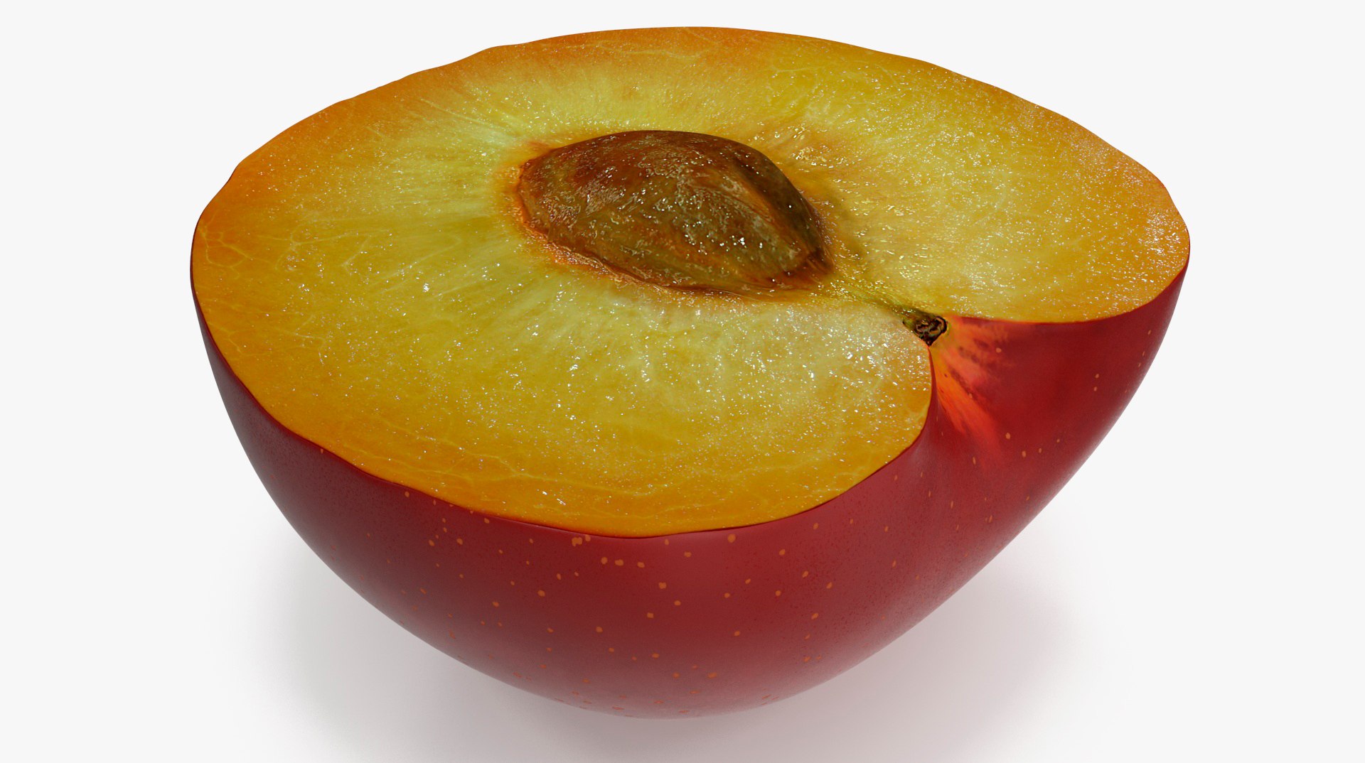 3D Plum Cut In Half - TurboSquid 2174751