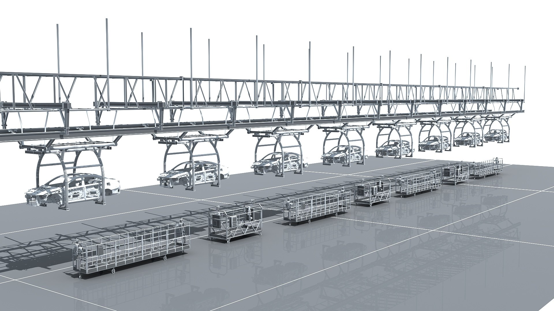 3D Automobile Assembly Plant Model - TurboSquid 2038500