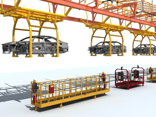 Automobile assembly plant3D模型 - TurboSquid 2038500