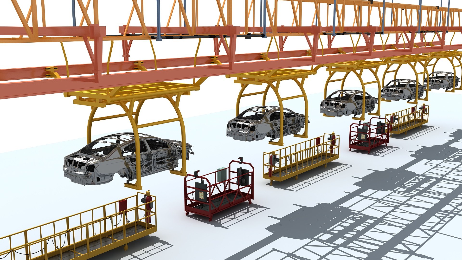 3D Automobile Assembly Plant Model - TurboSquid 2038500