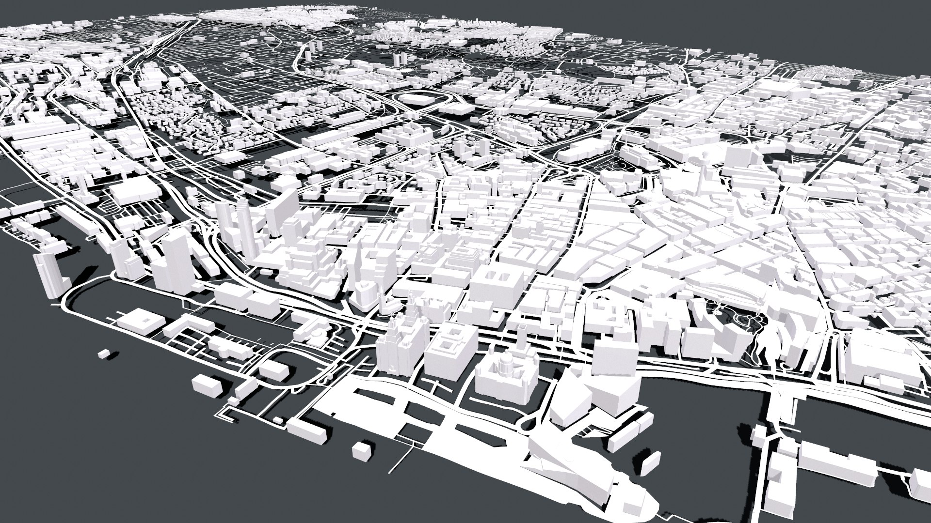 Cityscape Liverpool England 3D Model - TurboSquid 1736097