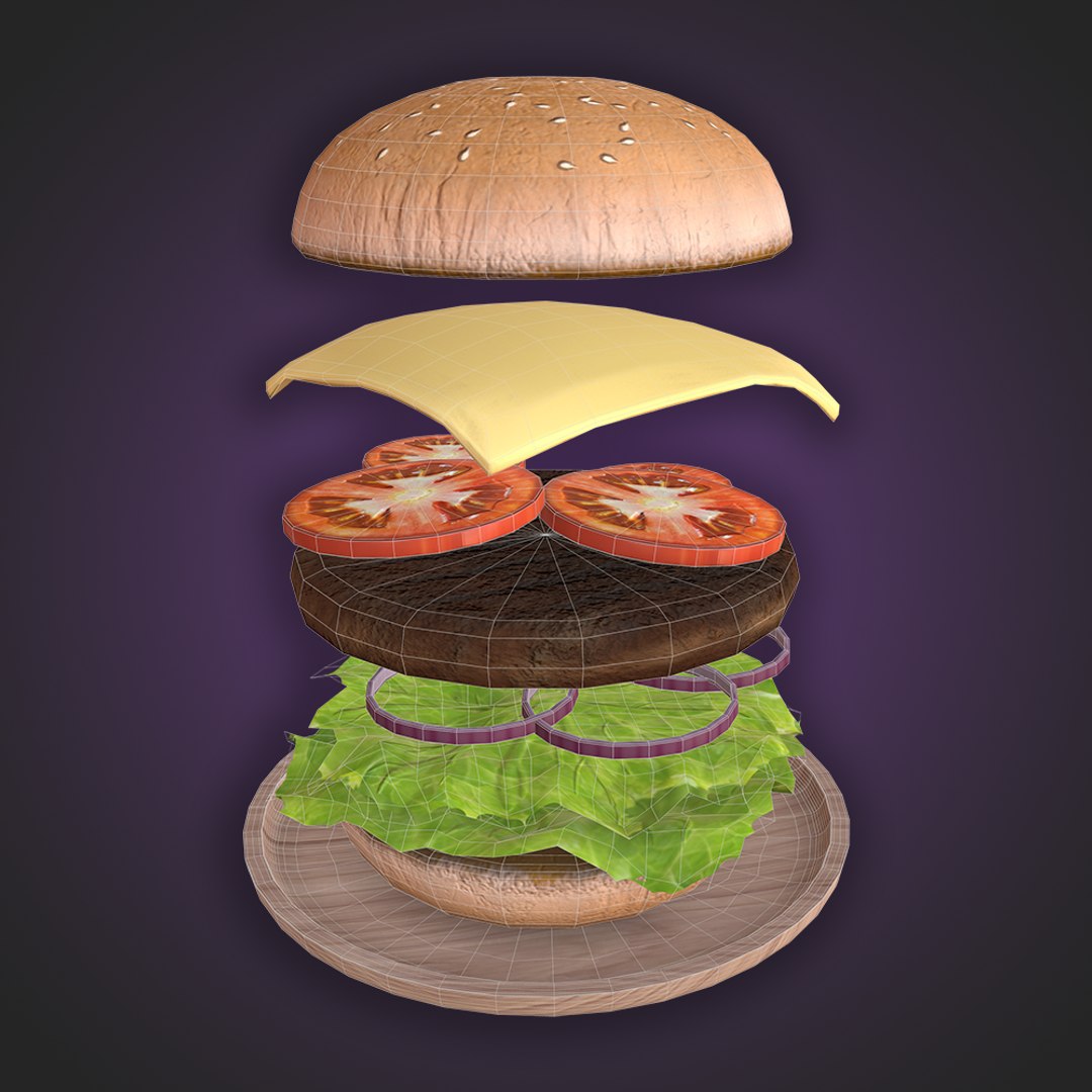 Food Beef Burger 3D Model - TurboSquid 1602478