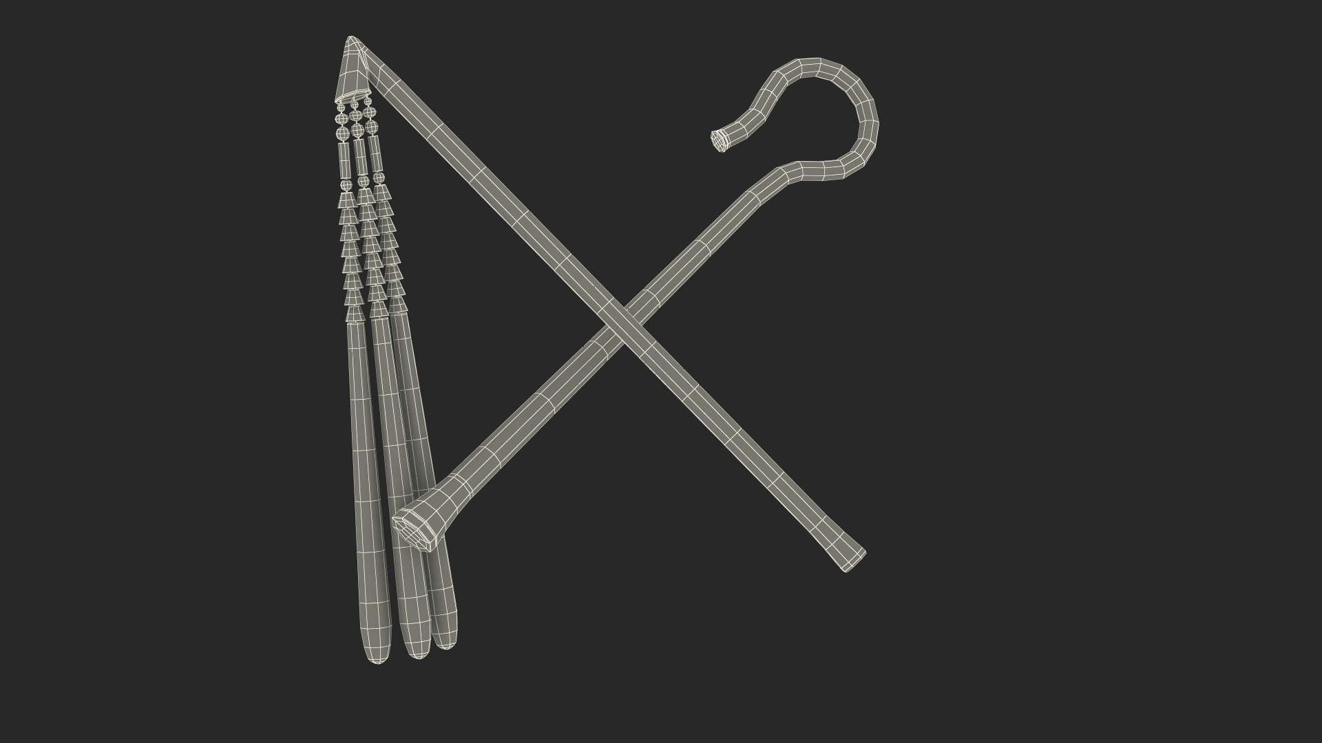 Egyptian Heka And Nekhakha Sceptres 3D Model - TurboSquid 2083595
