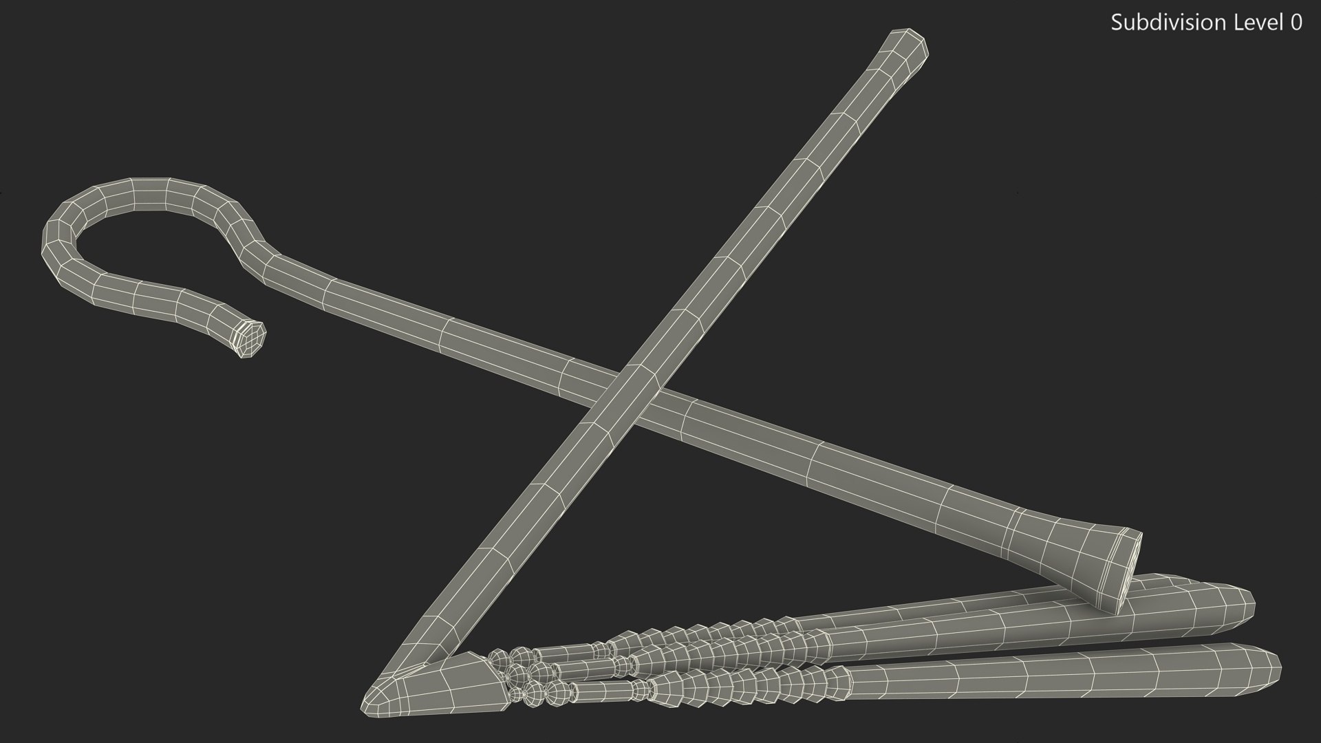Egyptian Heka And Nekhakha Sceptres 3D Model - TurboSquid 2083595