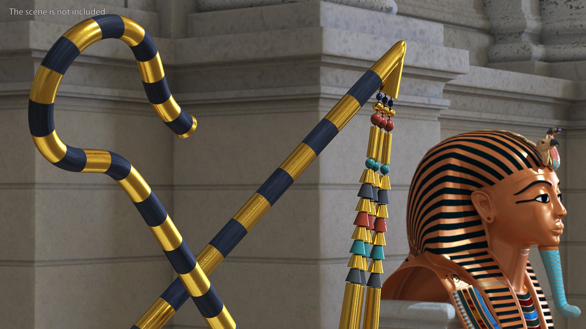 Egyptian Heka And Nekhakha Sceptres 3D Model - TurboSquid 2083595