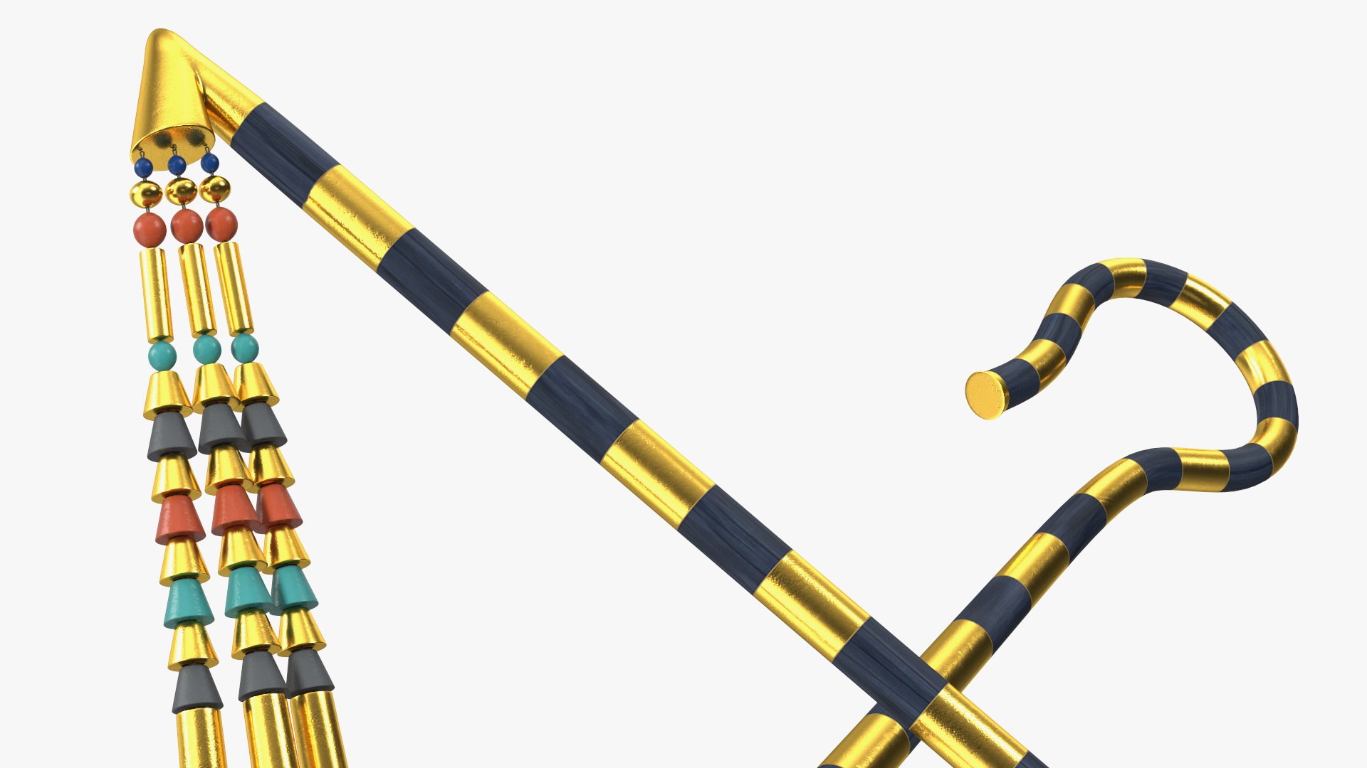 Egyptian Heka And Nekhakha Sceptres 3D Model - TurboSquid 2083595