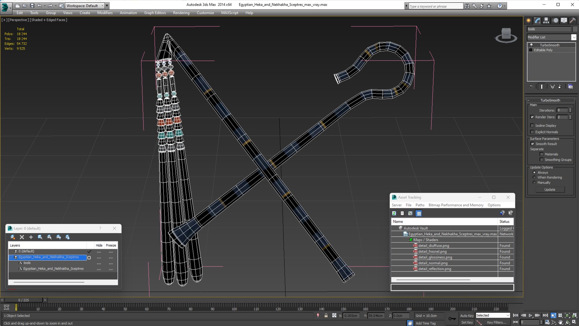 Egyptian Heka And Nekhakha Sceptres 3D Model - TurboSquid 2083595