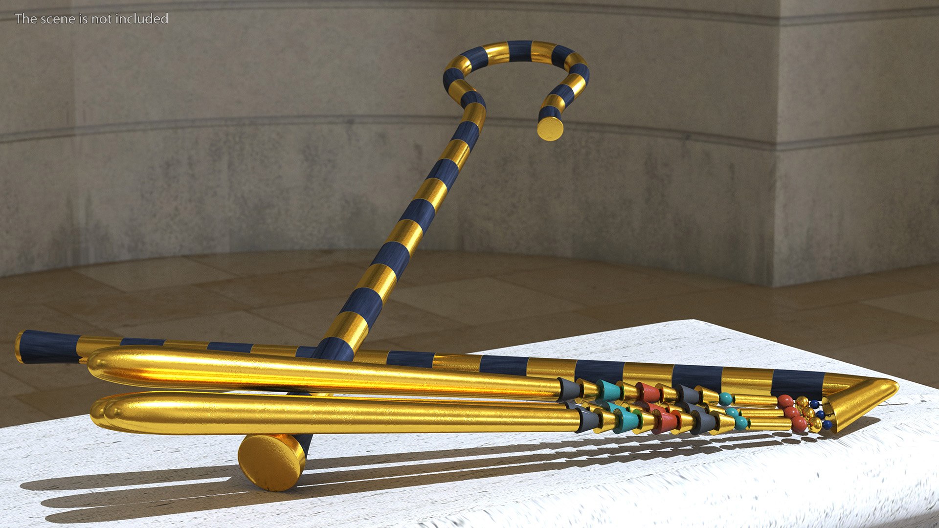 Egyptian Heka And Nekhakha Sceptres 3D Model - TurboSquid 2083595