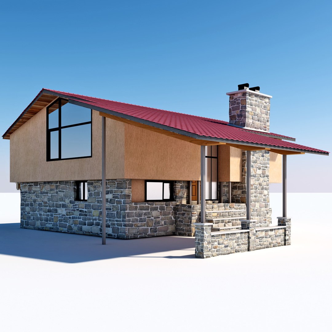 3d model of deck house