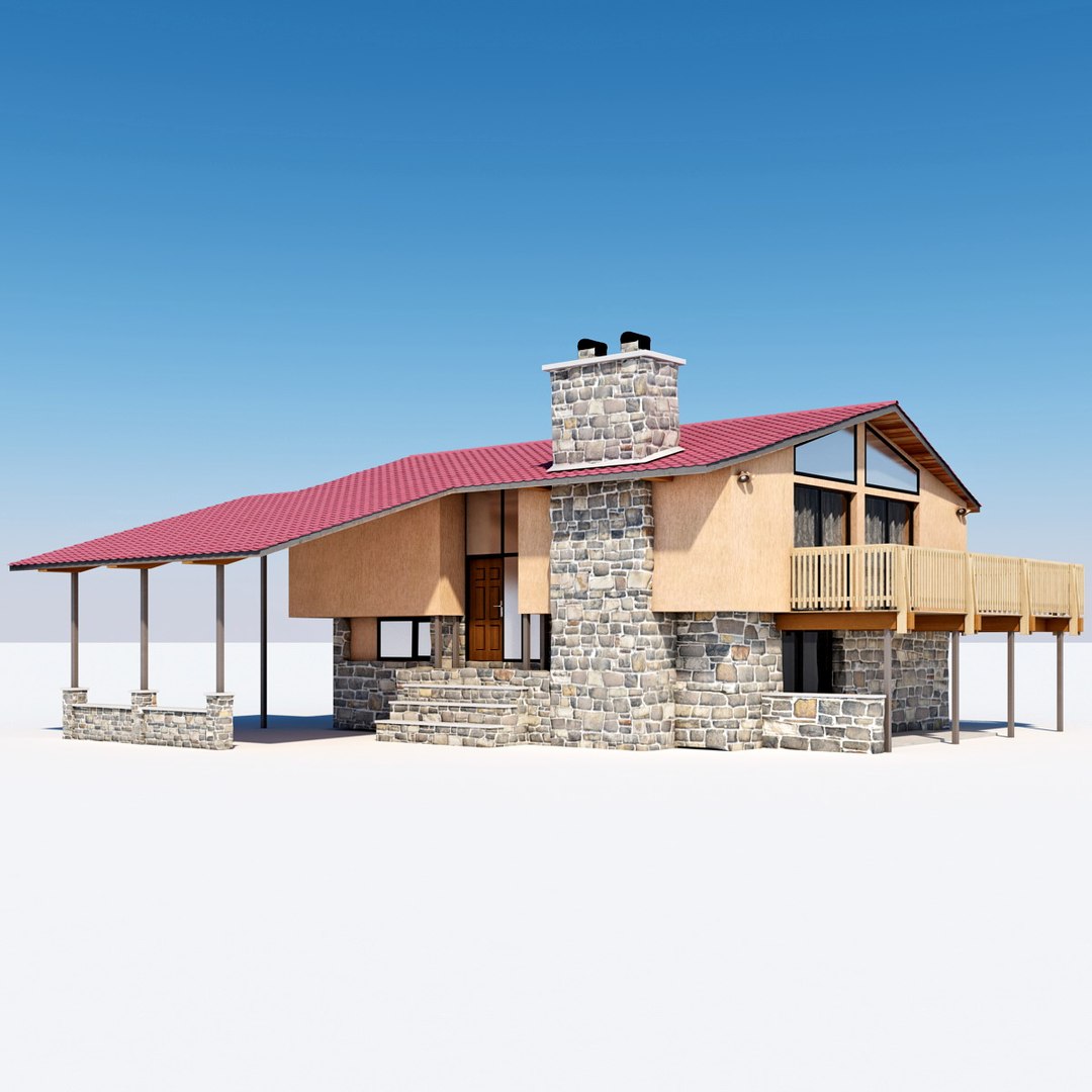 3d model of deck house