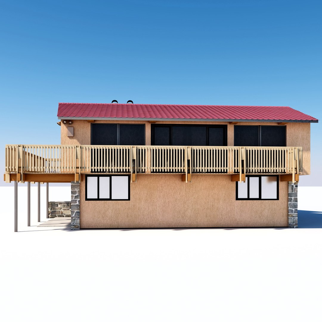 3d model of deck house