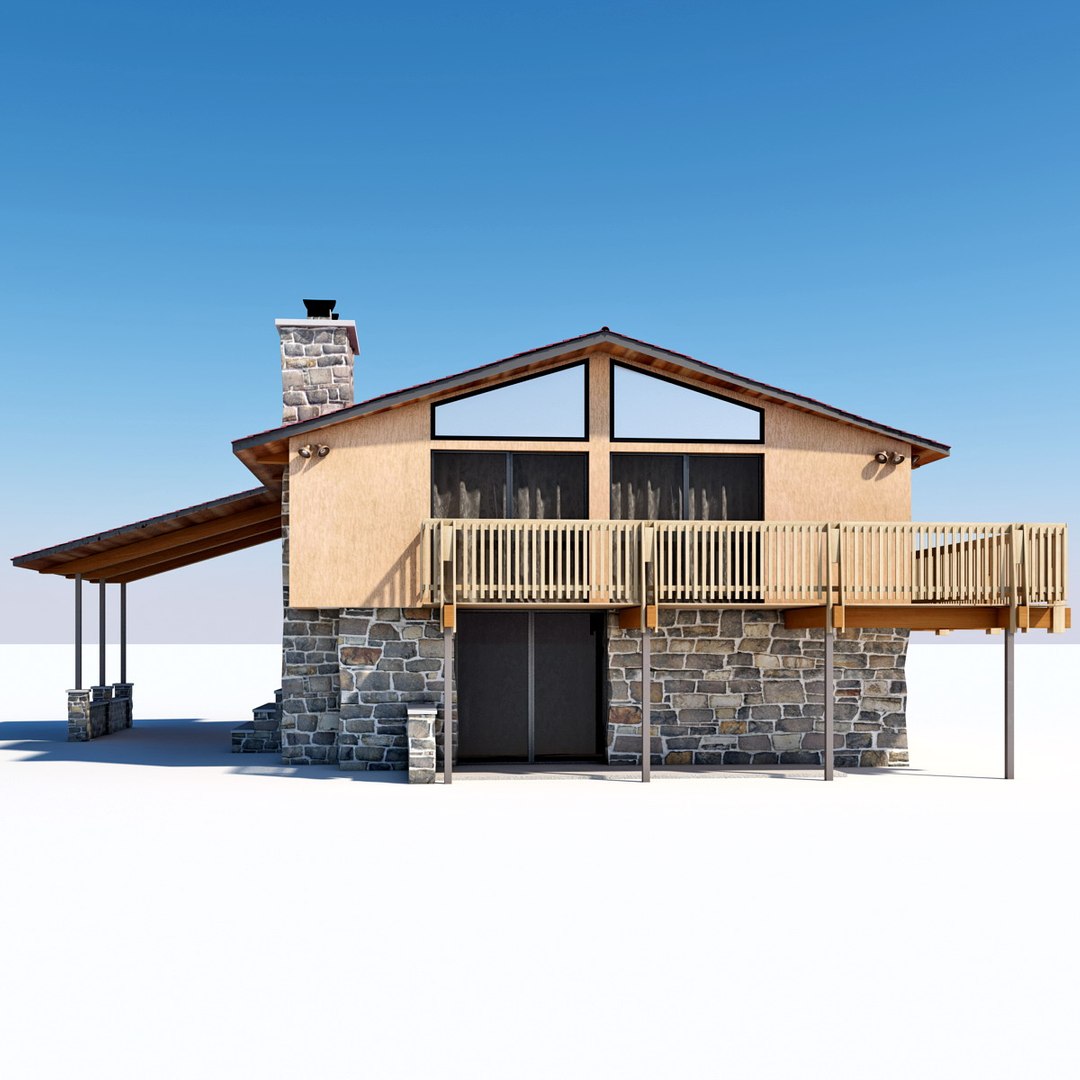 3d model of deck house