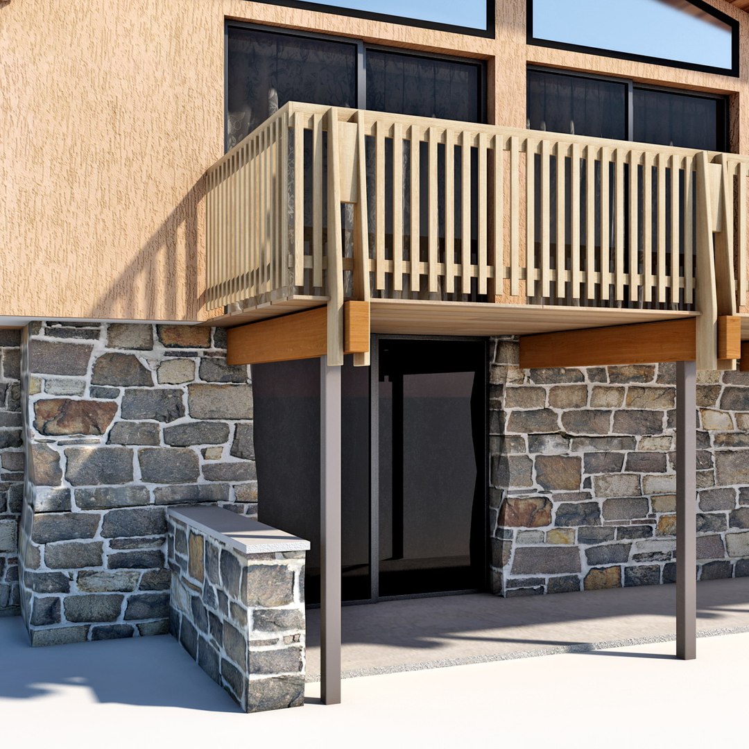 3d model of deck house