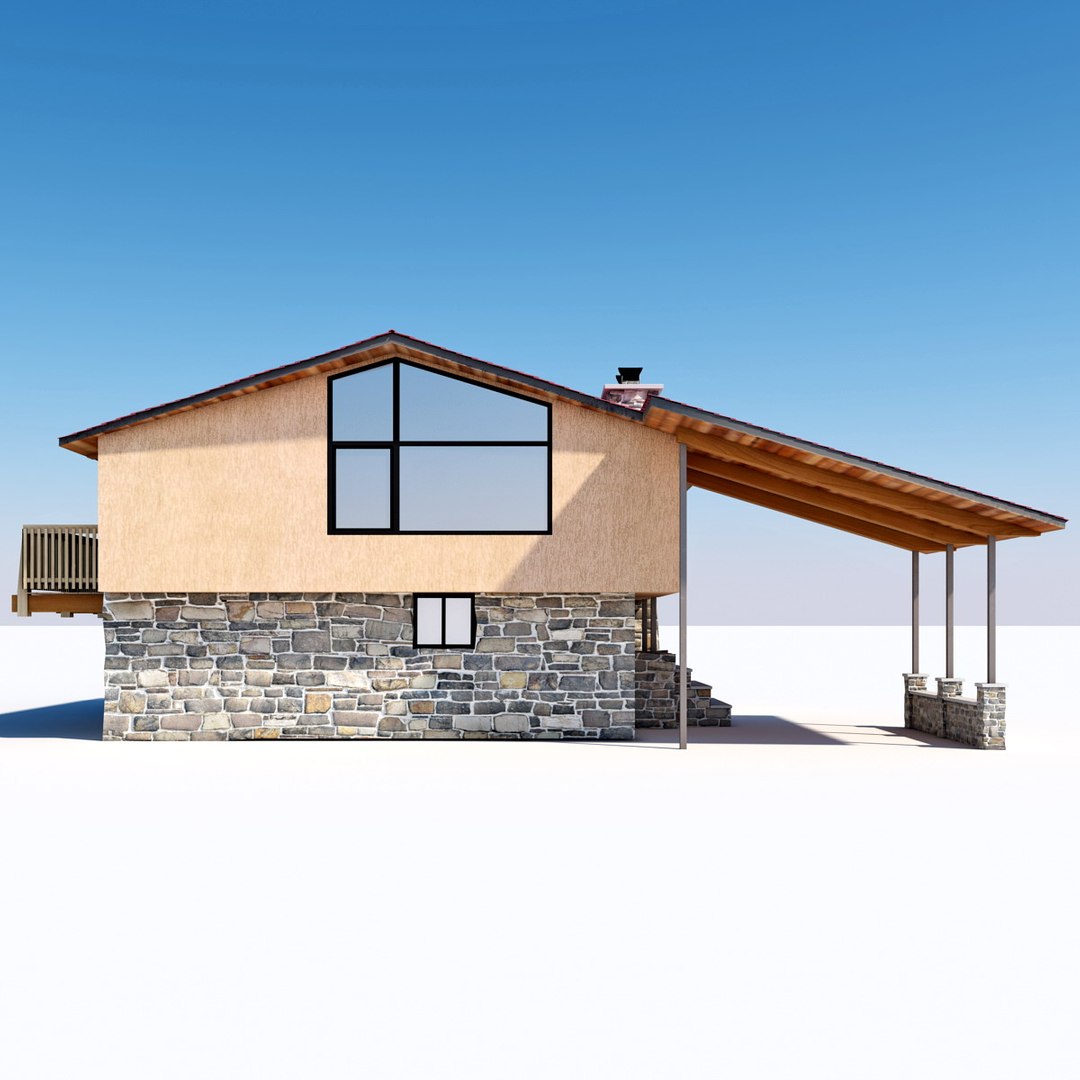 3d model of deck house