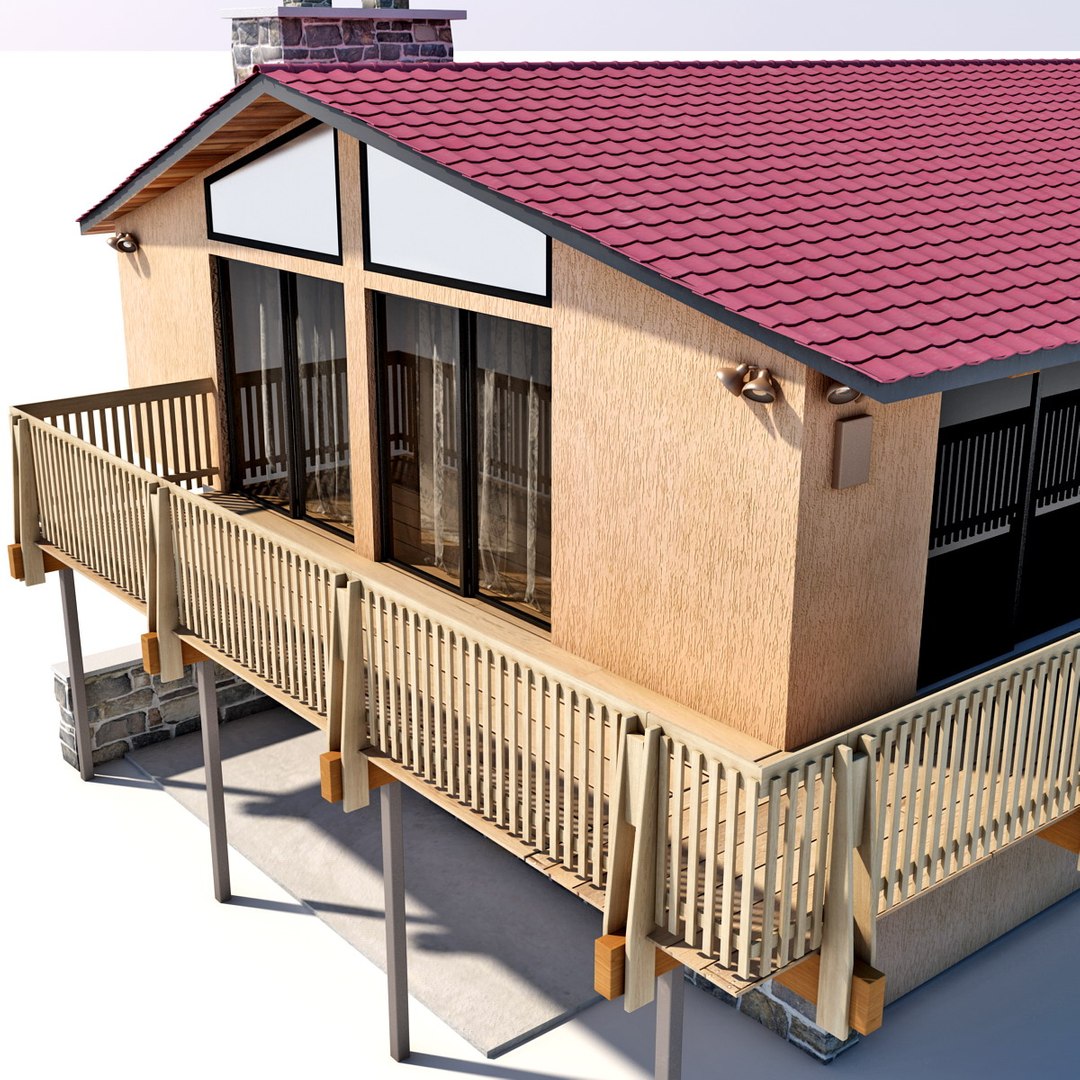 3d model of deck house