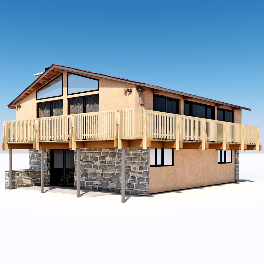 3d model of deck house