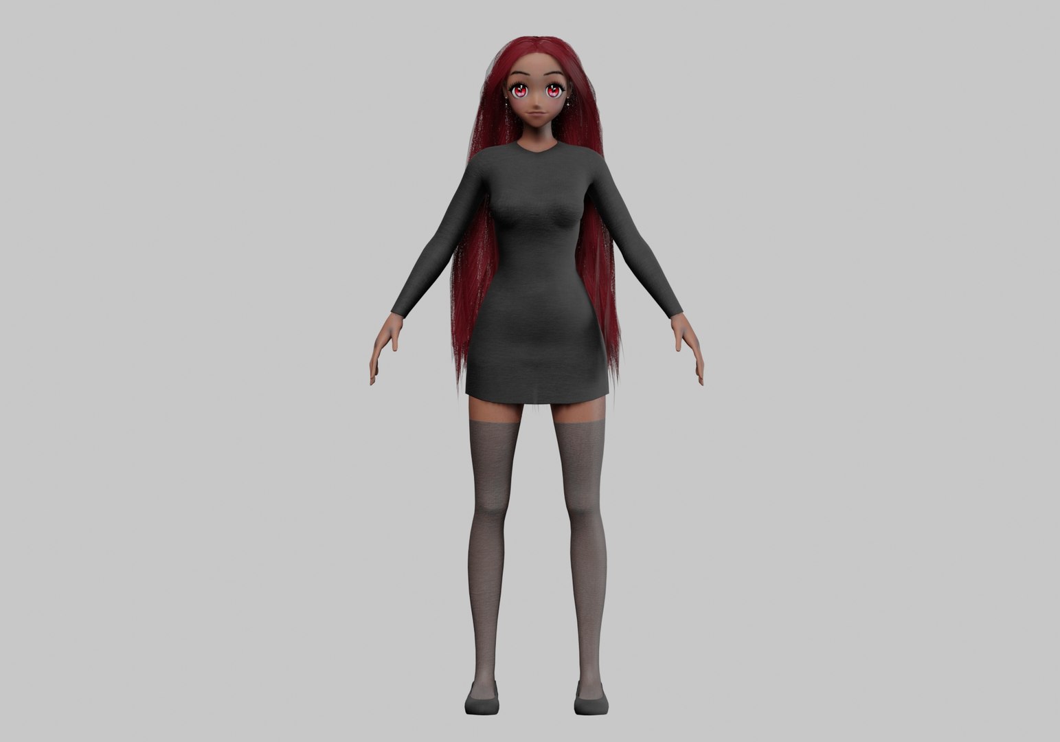 Anime Standard Girl V33384 3D Model - TurboSquid 2270568