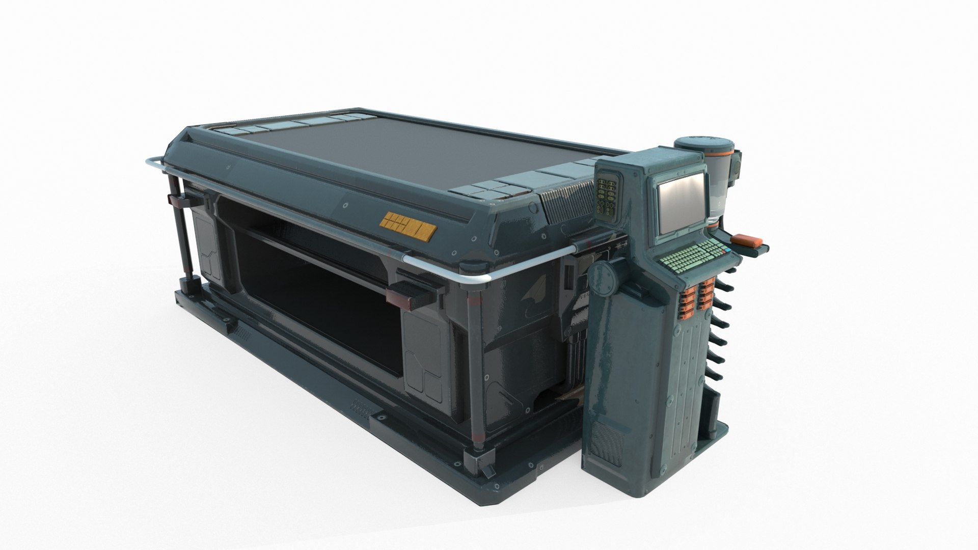 3D Future Sci-fi Center Console Computer Model - TurboSquid 2416577