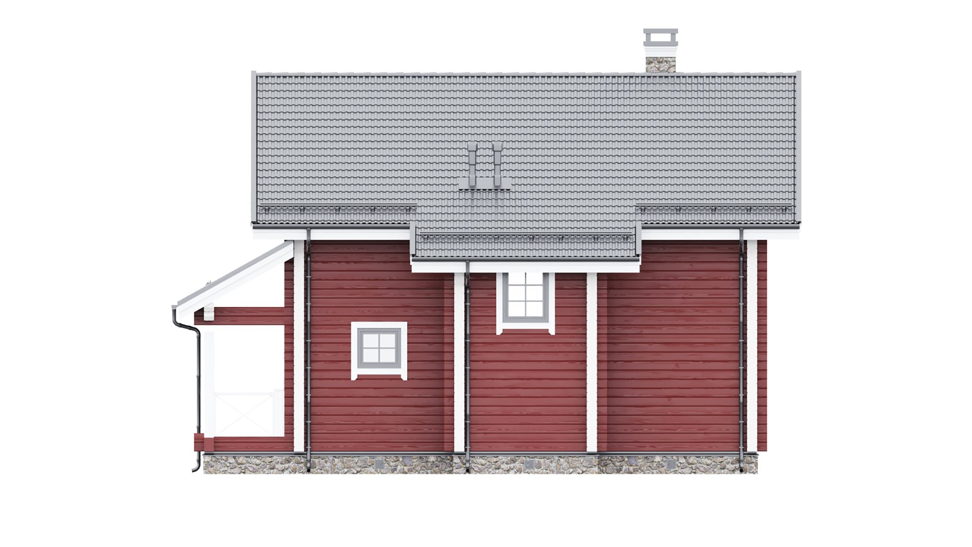 3D Red Wooden House - TurboSquid 1554562