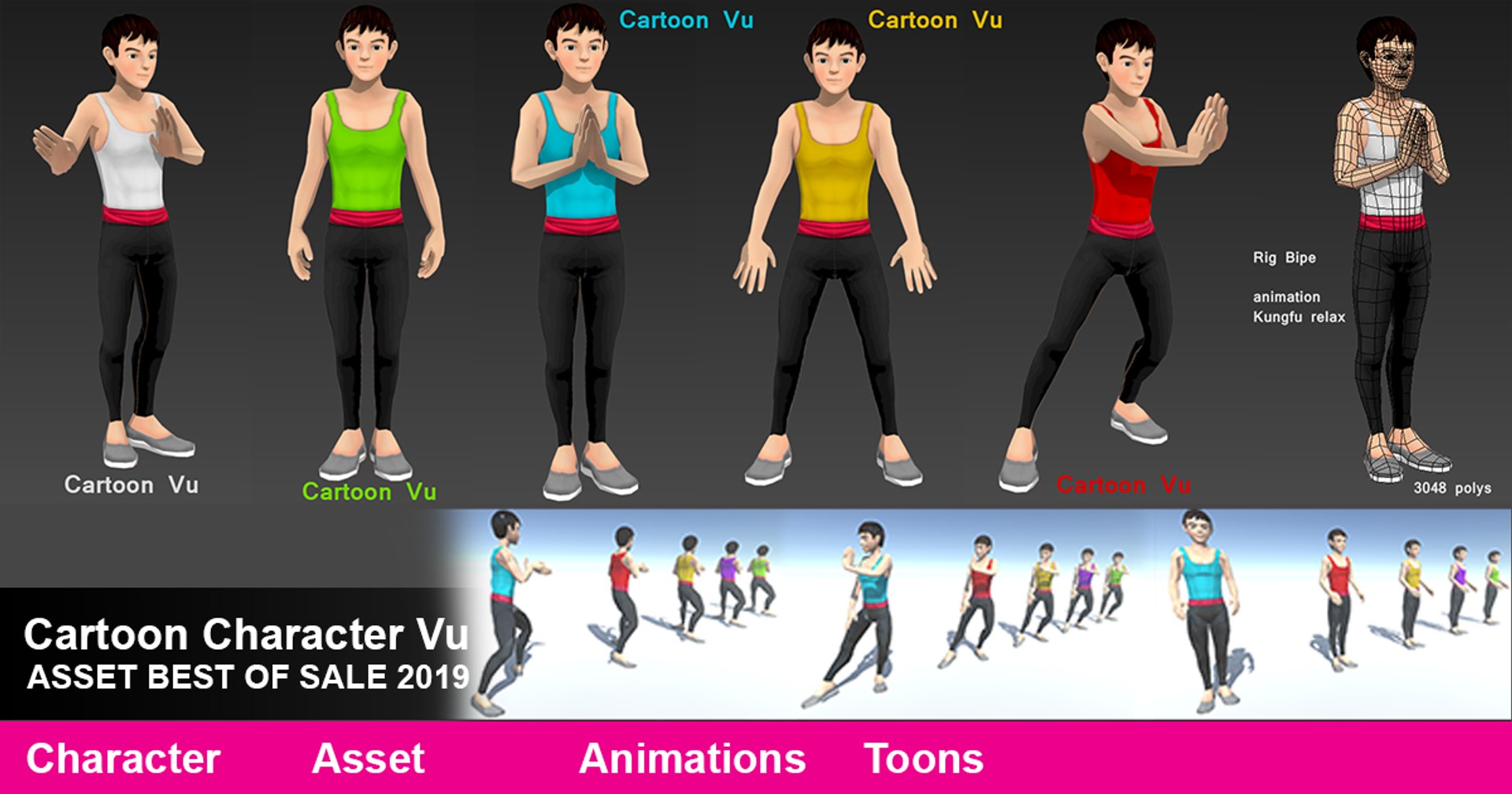 Cartoon Character Vu 3D model - TurboSquid 2139078