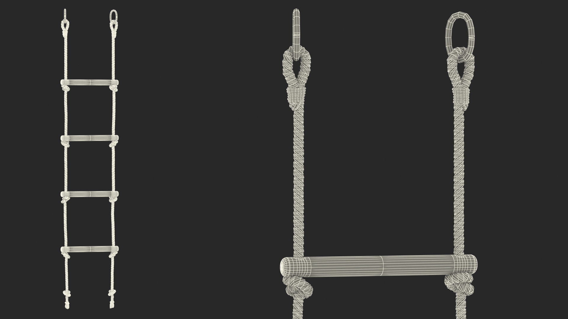 Colored Wooden Rope Ladder 3D - TurboSquid 1672832