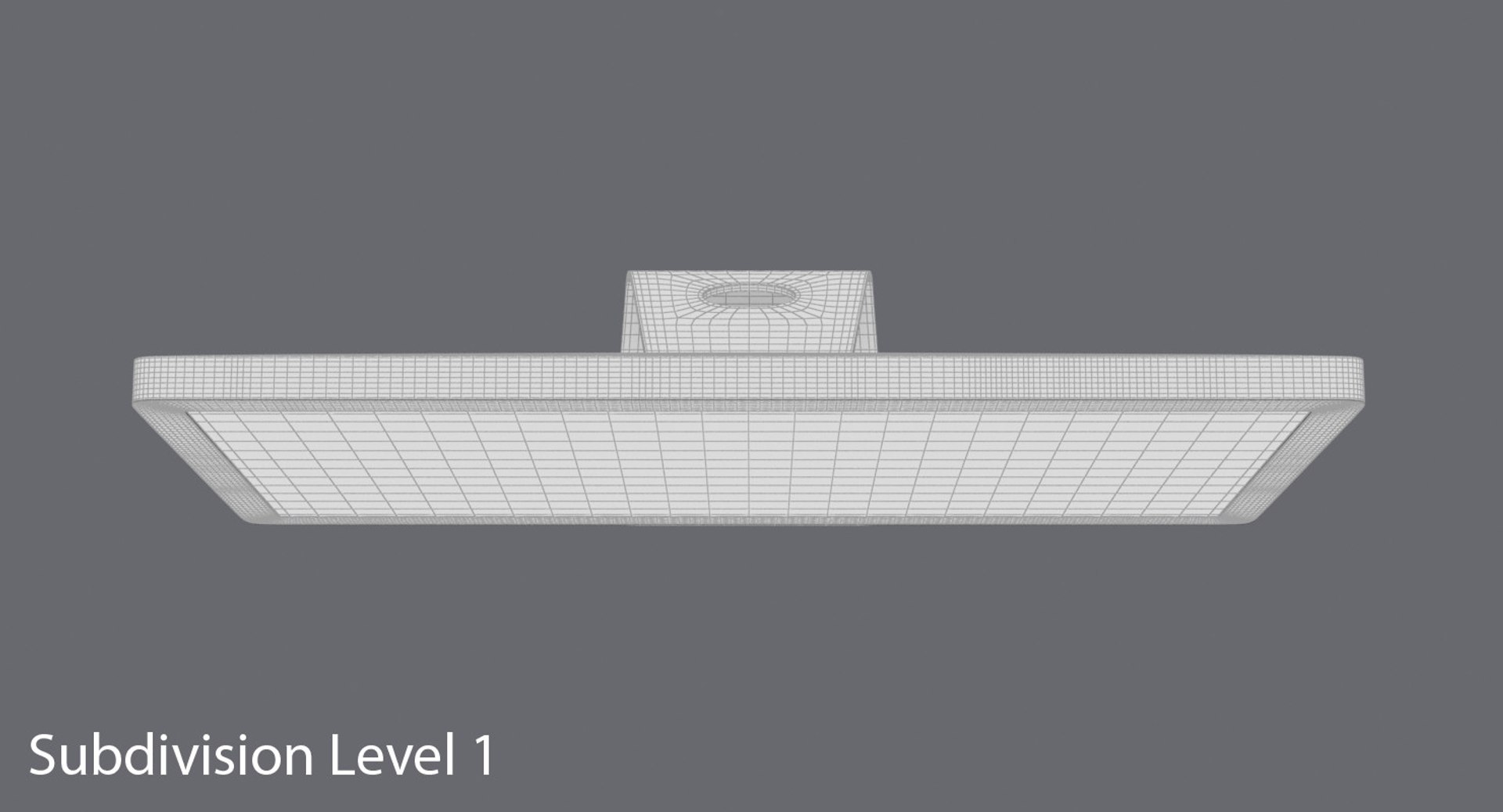 3d Silver Computer Monitor Model