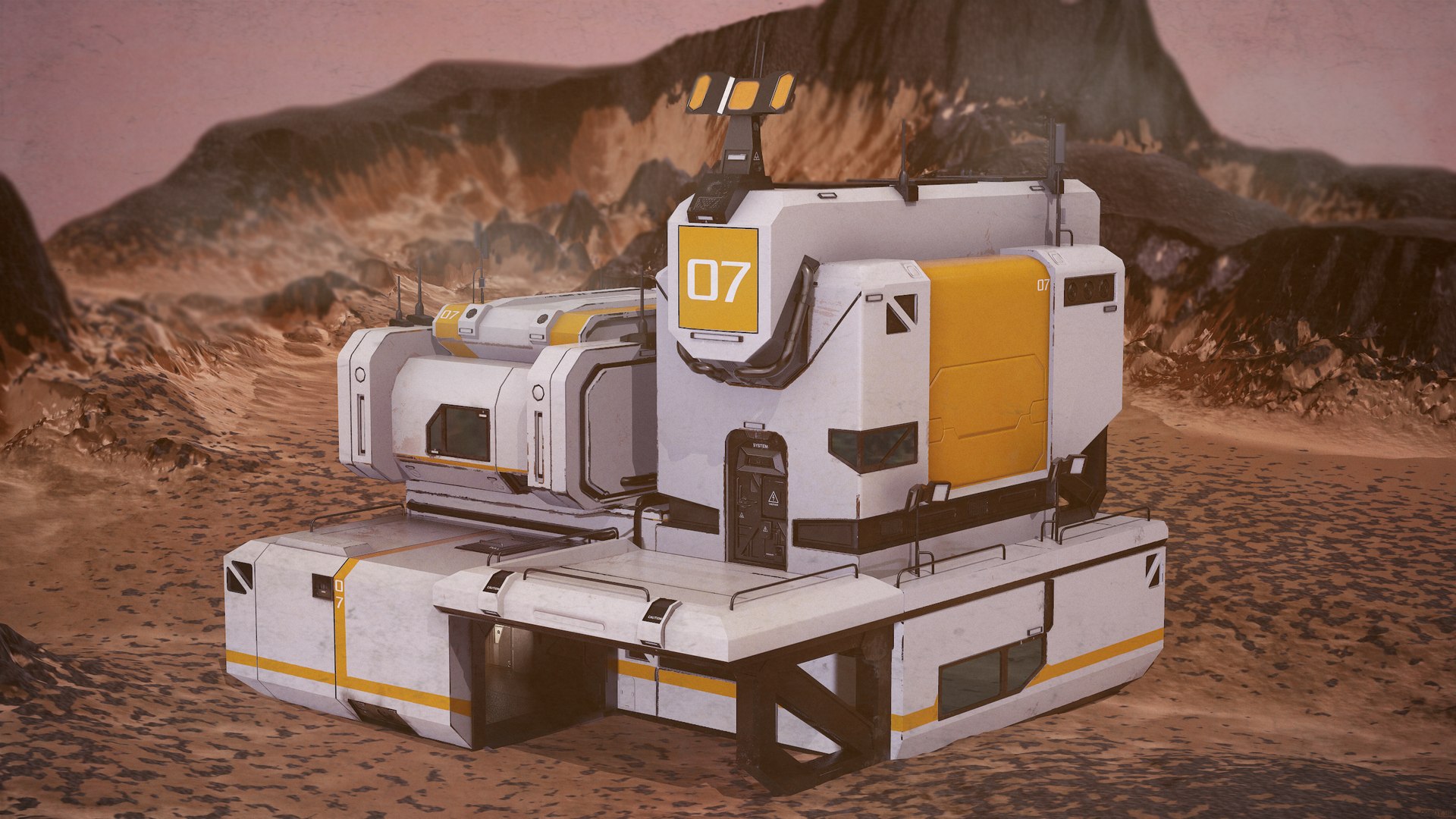 Interplanetary Modular Sci-Fi Research Outpost 3D-Modell - TurboSquid ...