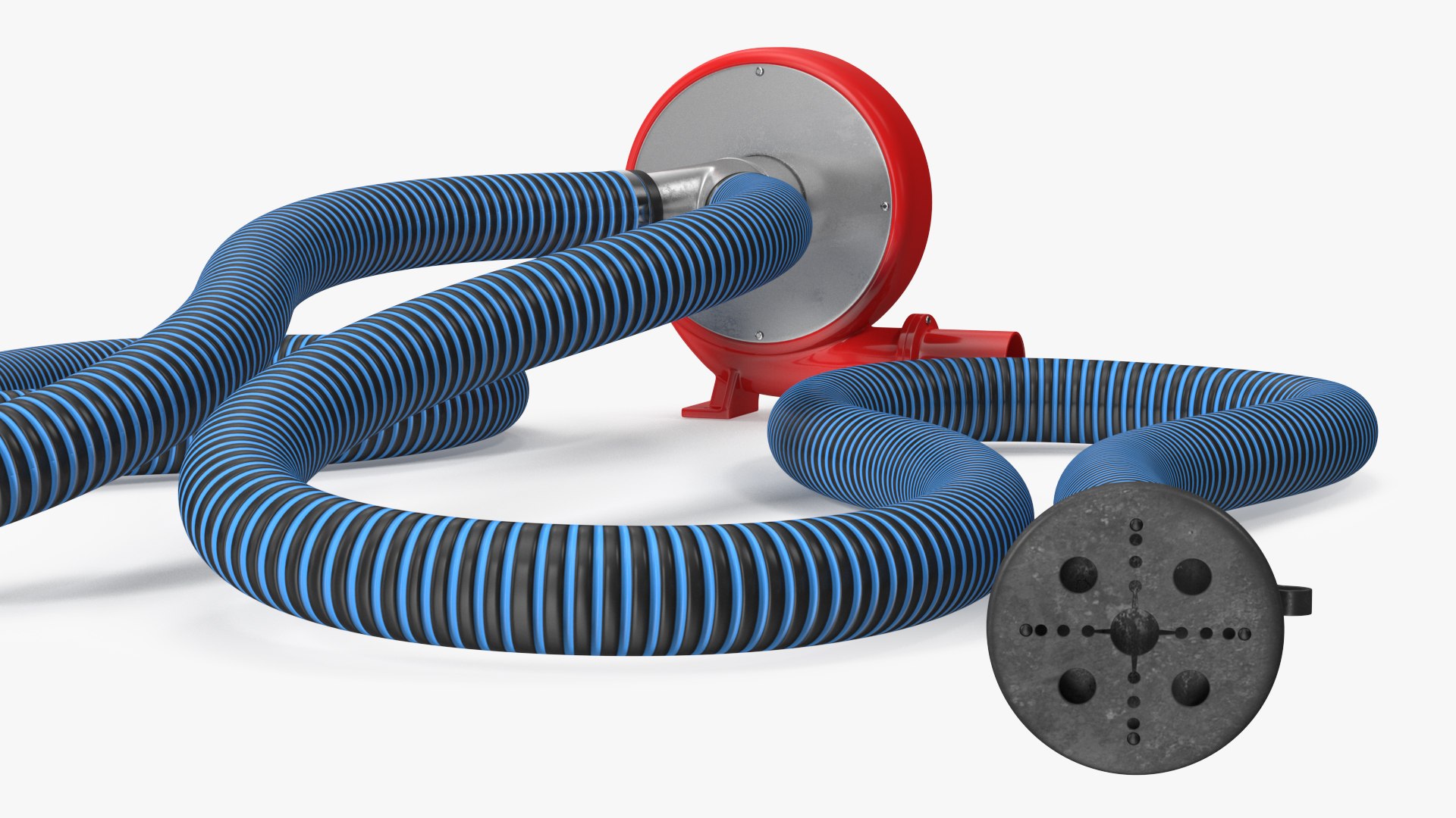 Exhaust Fume Extraction System Twin Duct Rigged Model - TurboSquid 1777354