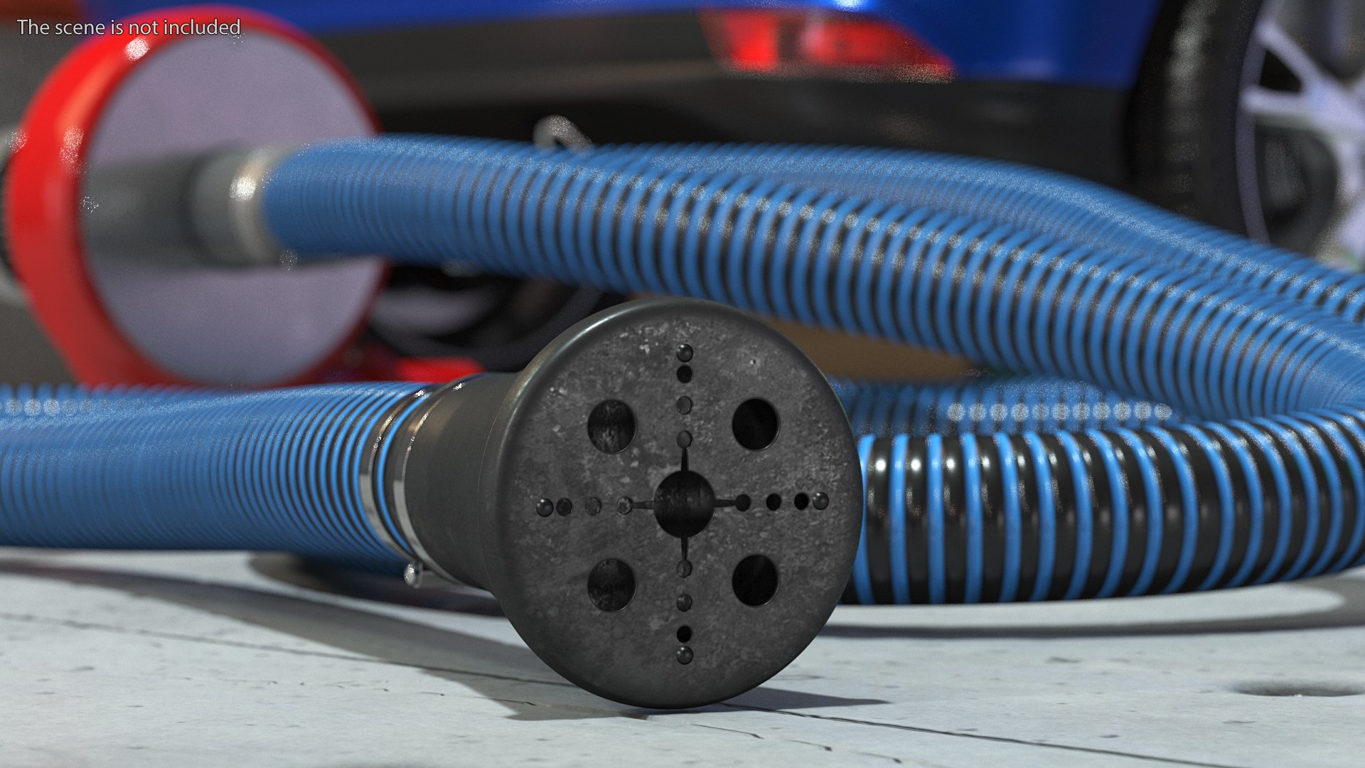 Exhaust Fume Extraction System Twin Duct Rigged Model - TurboSquid 1777354