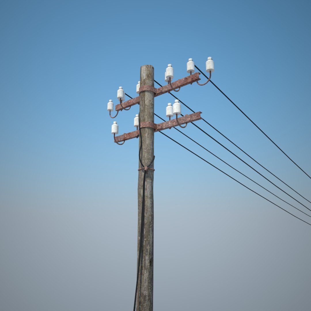 Power Pole 3D Model - TurboSquid 1156908