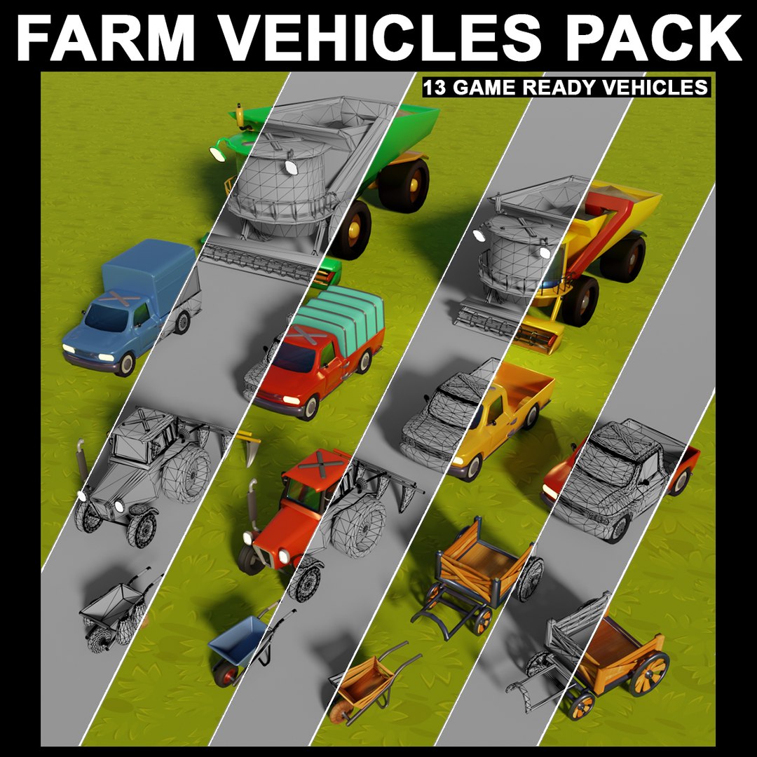 3D Model Farm Vehicle Pack - TurboSquid 2128957