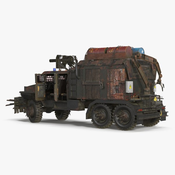 modelo 3d Apocalyptic Truck Rigged - TurboSquid 2061452