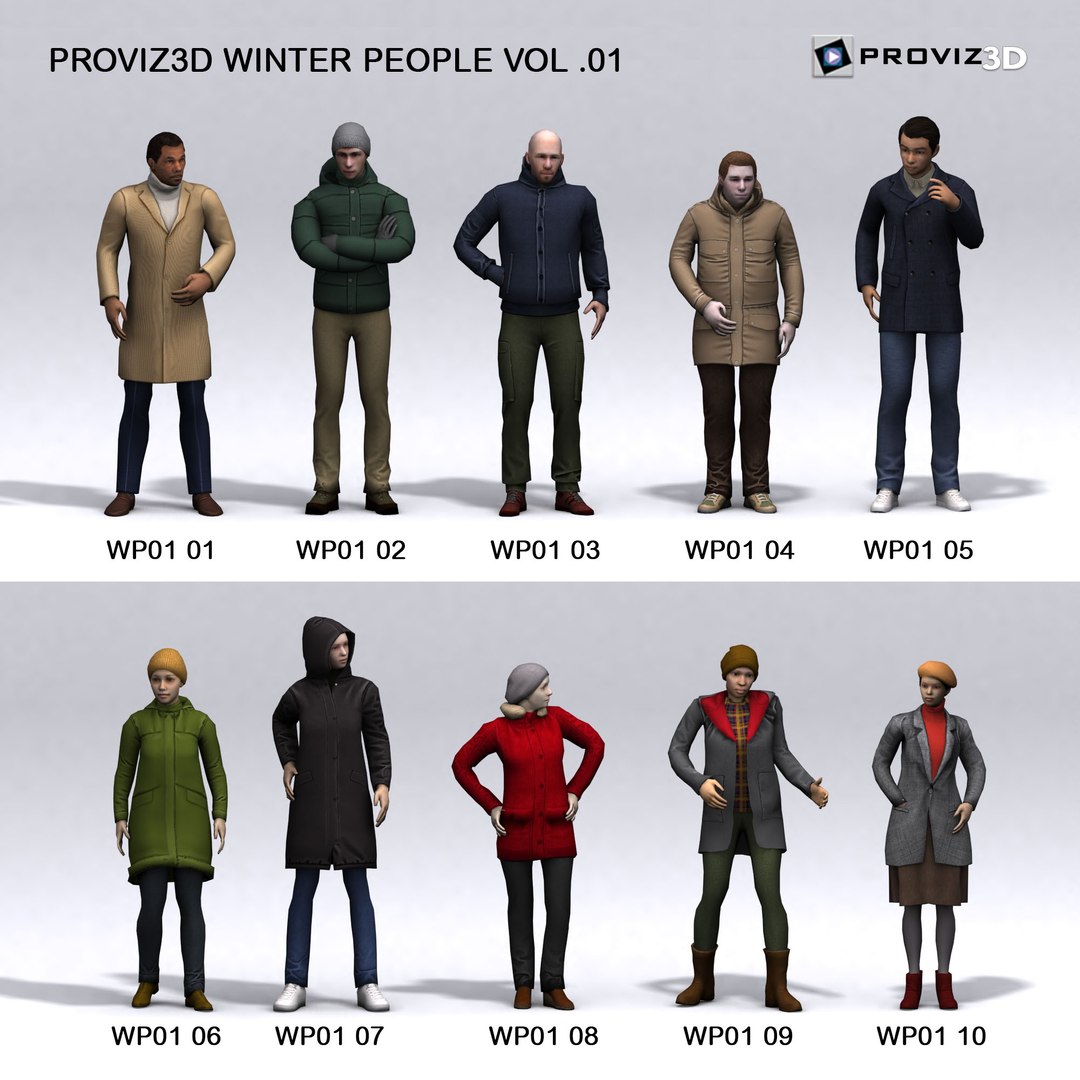 3D People：Winter PeopleVol。 013Dモデル - TurboSquid 1746881