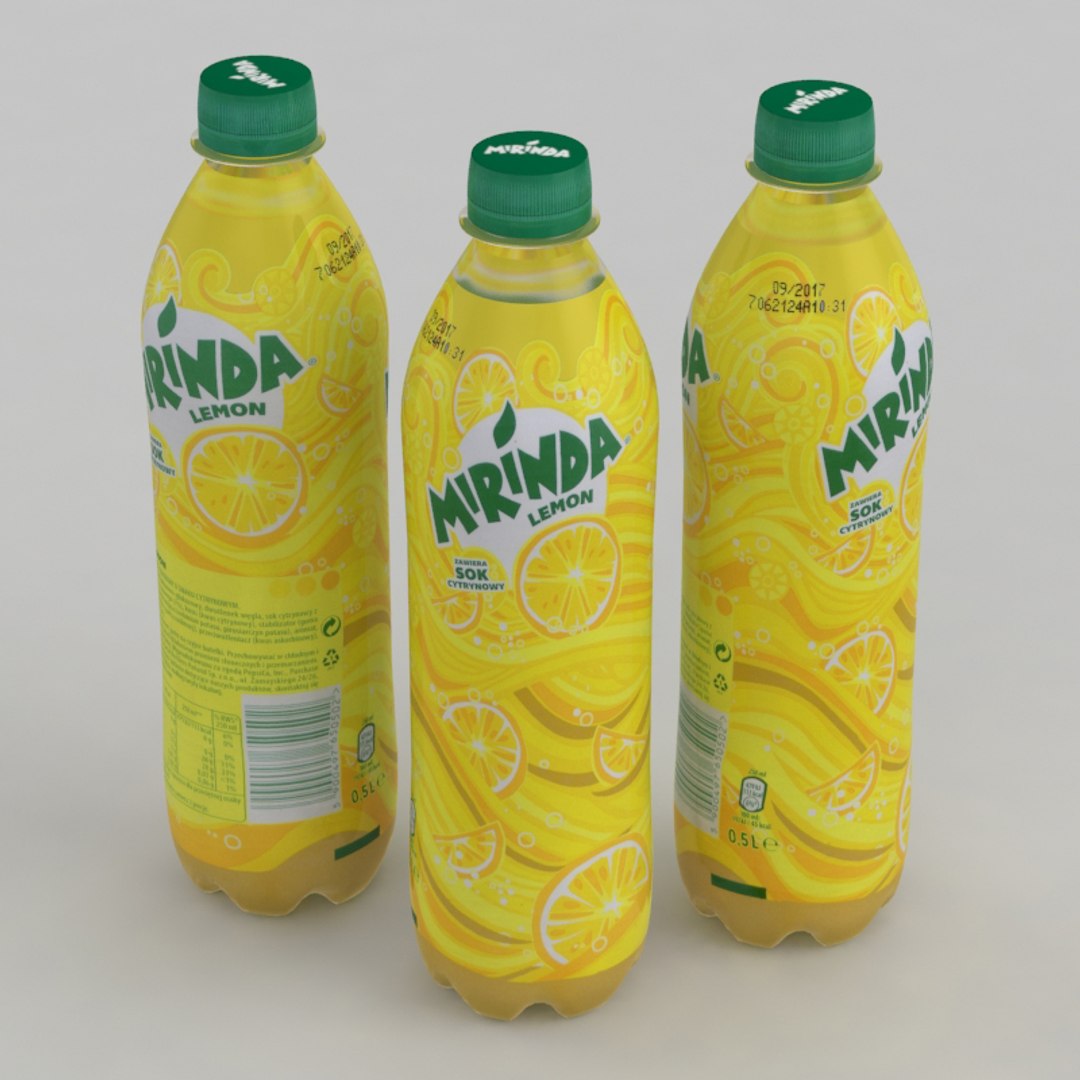Beverage Bottle Mirinda Lemon Model - TurboSquid 1156493