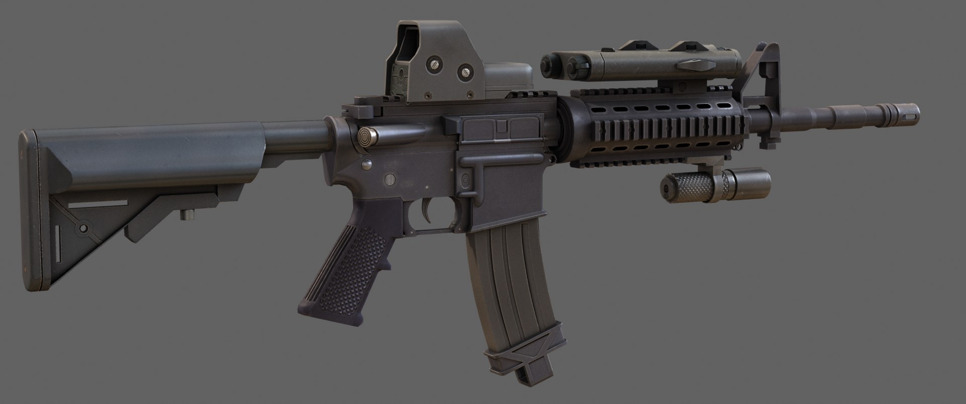 m4 rifle 3d model