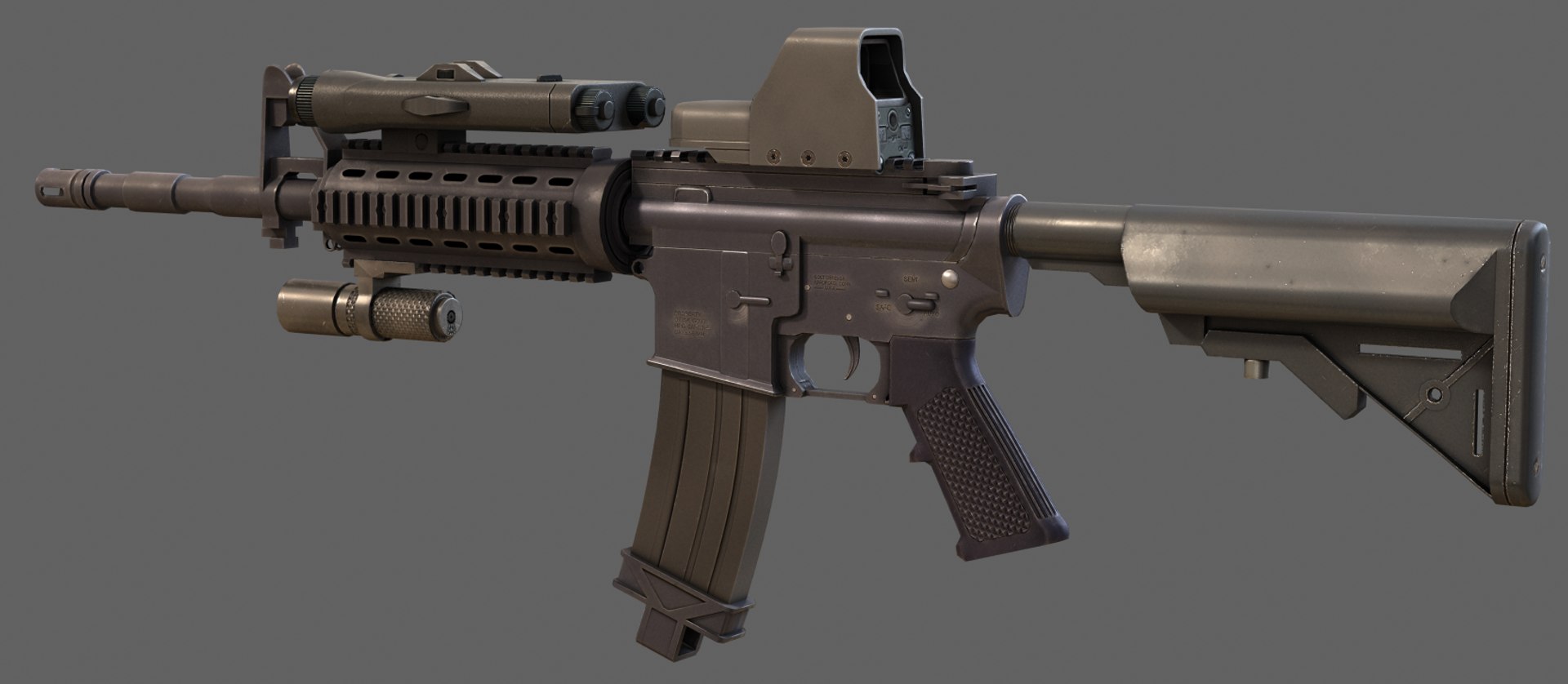 m4 rifle 3d model
