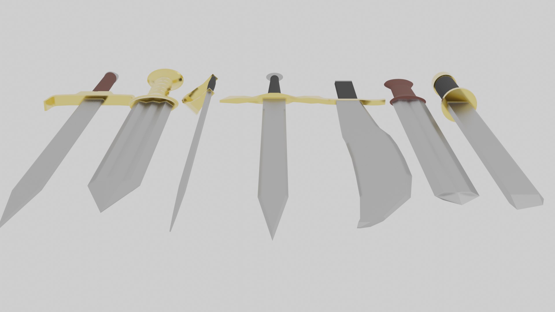 Swords Weapons 3D Model - TurboSquid 1685363
