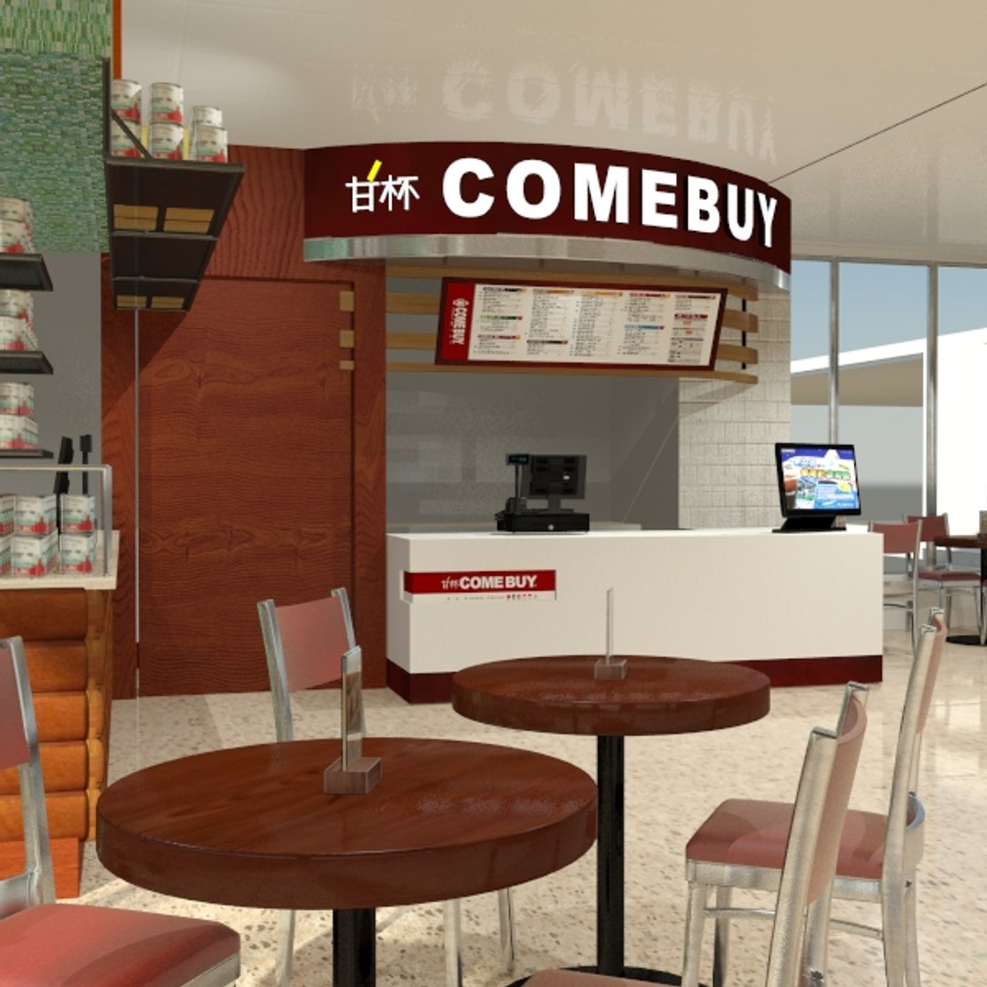 food restaurants 3d max