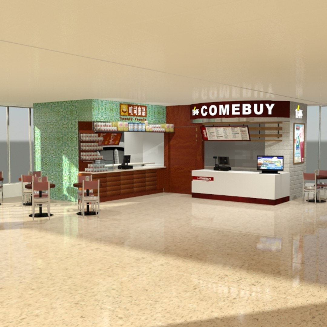 food restaurants 3d max