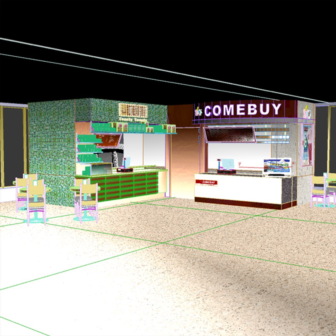 food restaurants 3d max