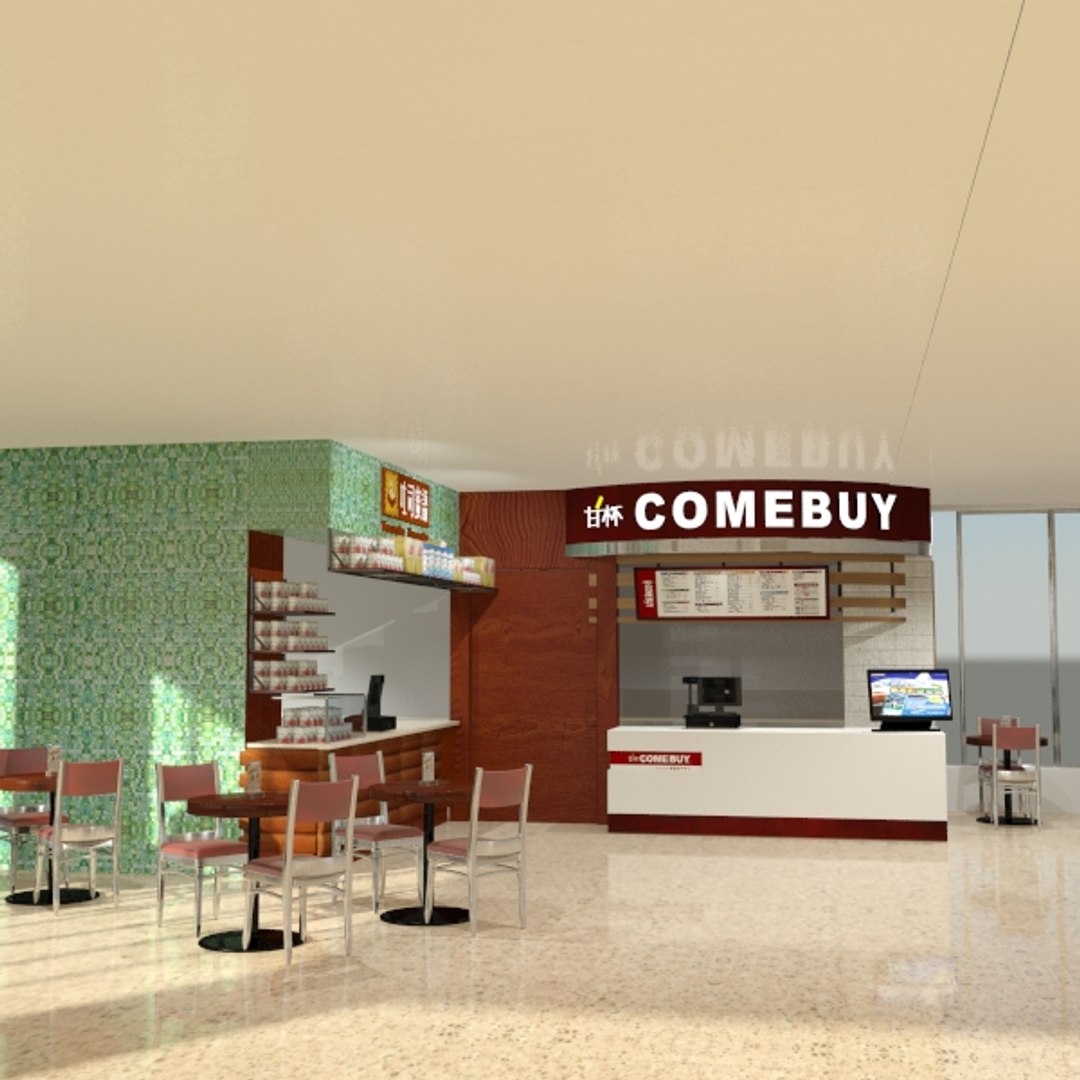 food restaurants 3d max