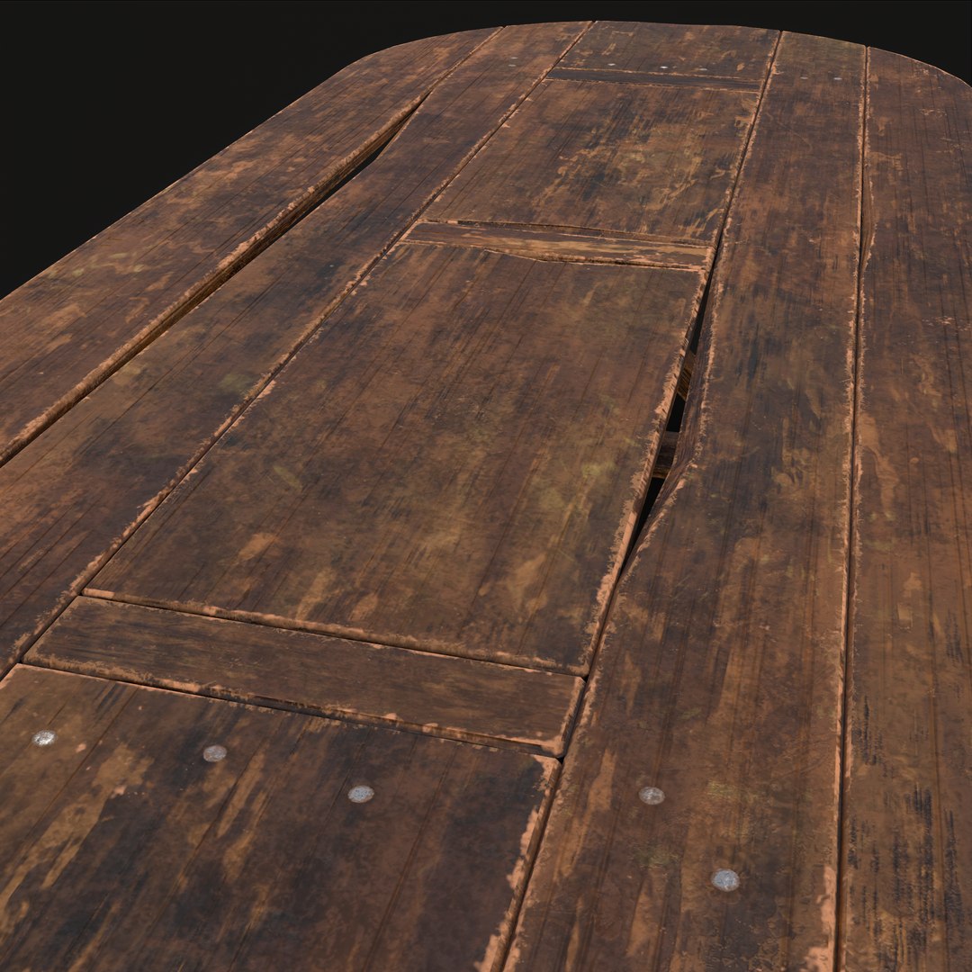 3D Rustic Medieval Wooden Tavern Table - TurboSquid 1930321