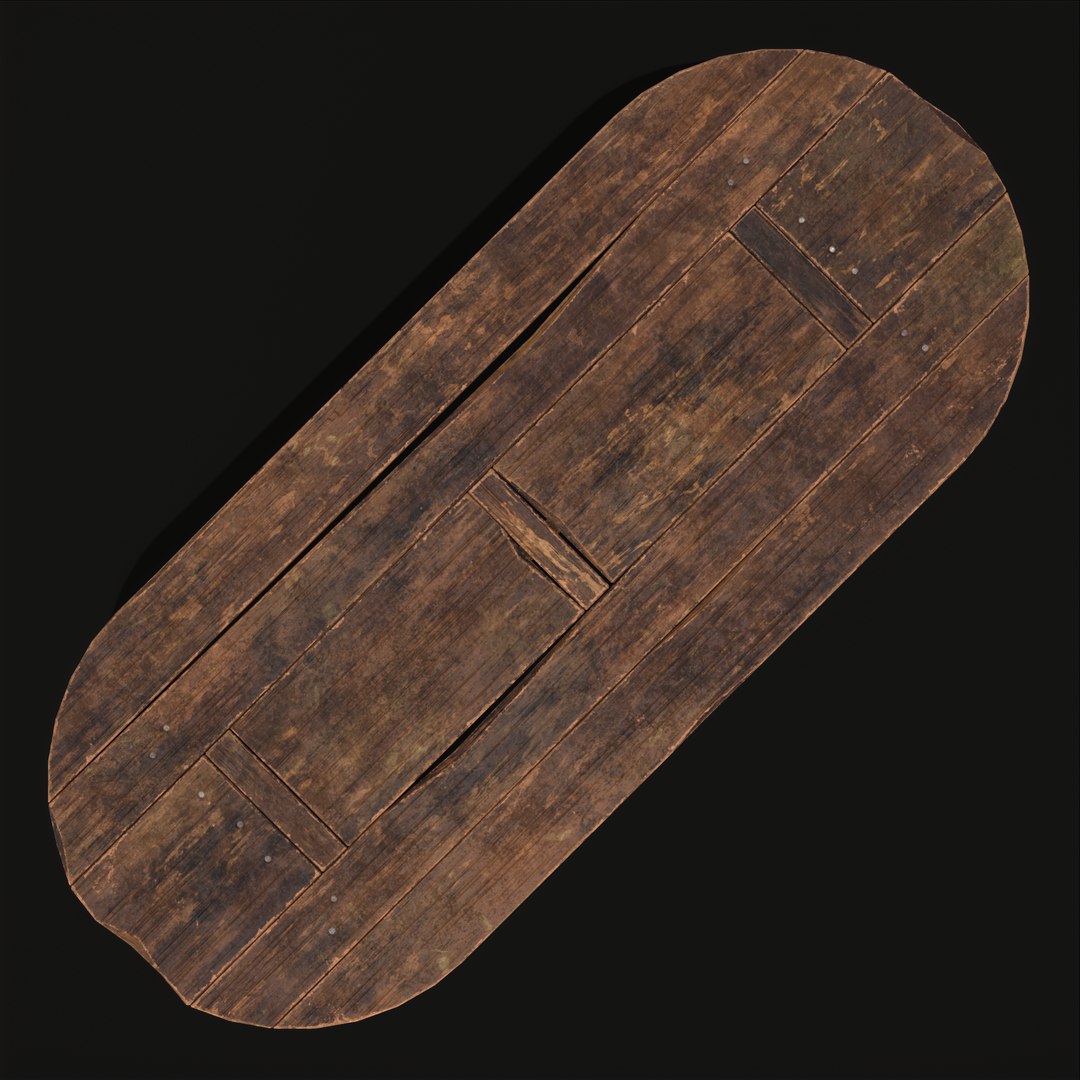 3D Rustic Medieval Wooden Tavern Table - TurboSquid 1930321