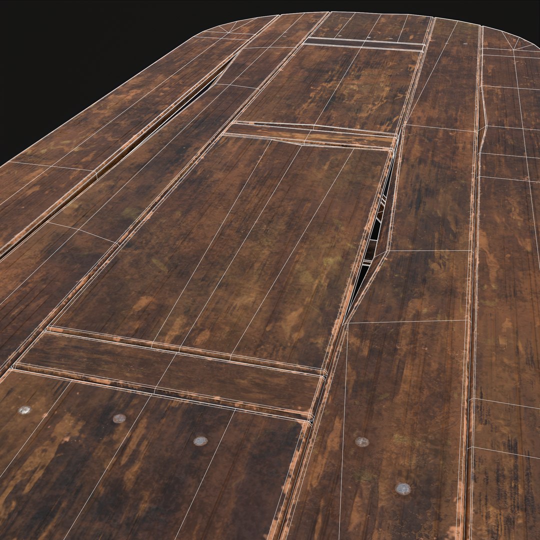 3D Rustic Medieval Wooden Tavern Table - TurboSquid 1930321
