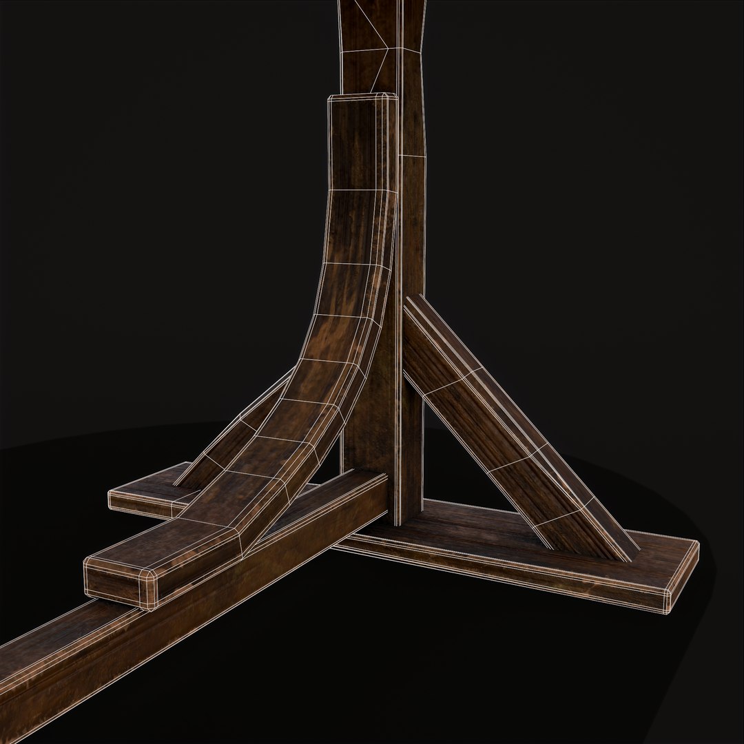 3D Rustic Medieval Wooden Tavern Table - TurboSquid 1930321